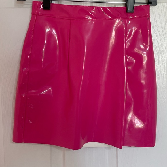American Apparel | Skirts | American Apparel Hot Pink Vinyl Mini Skirt ...